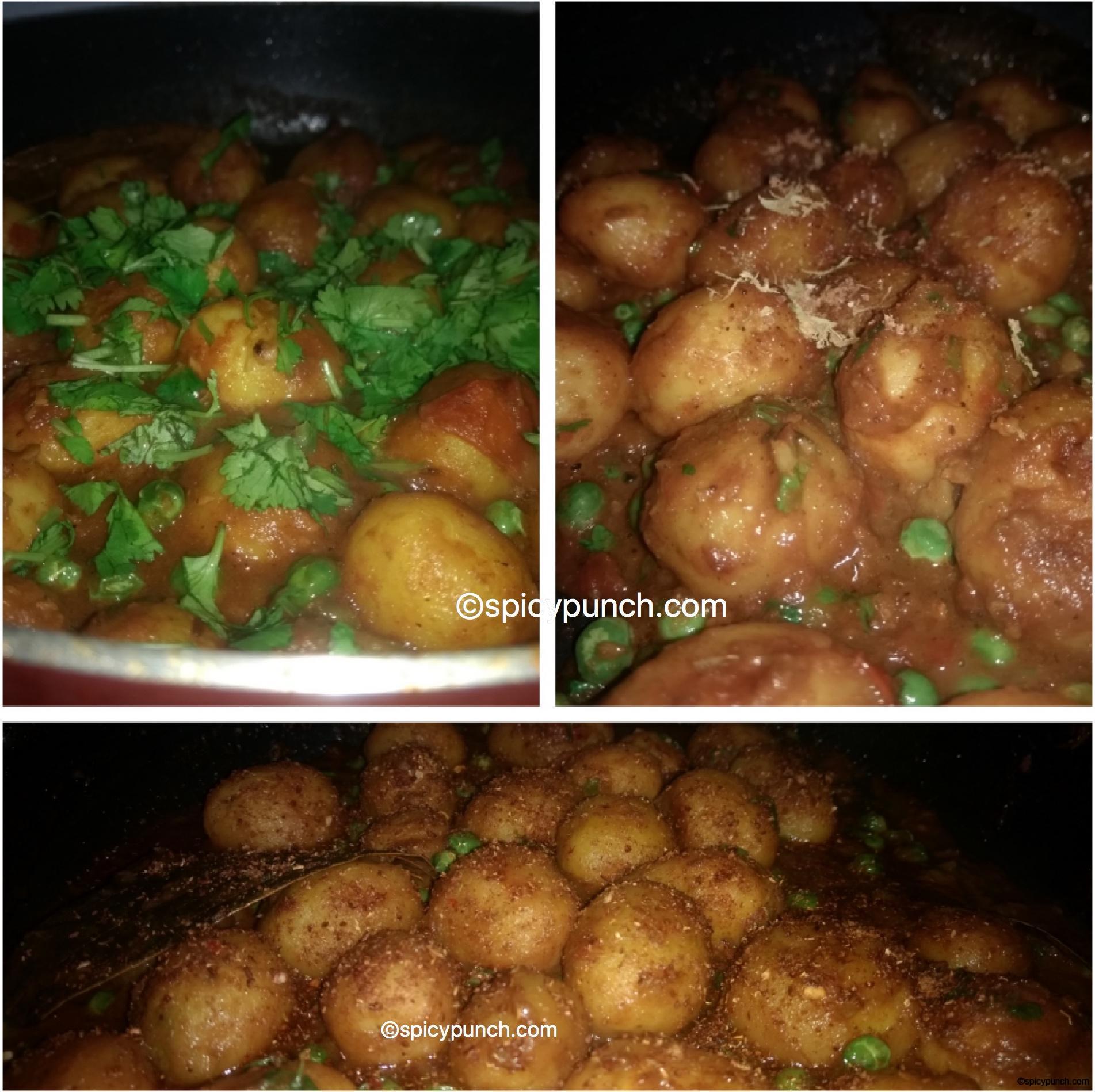 Bengali aloor dum recipe with Choto aloo and koraishuti for winter