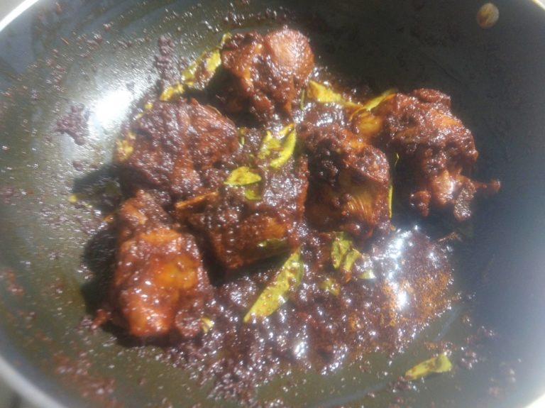 mutton ghee roast recipe | mangalorean style mutton ghee roast