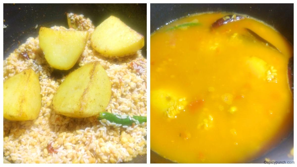 Bhoger khichuri recipe | Niramish Bengali moong dal khichdi bhog