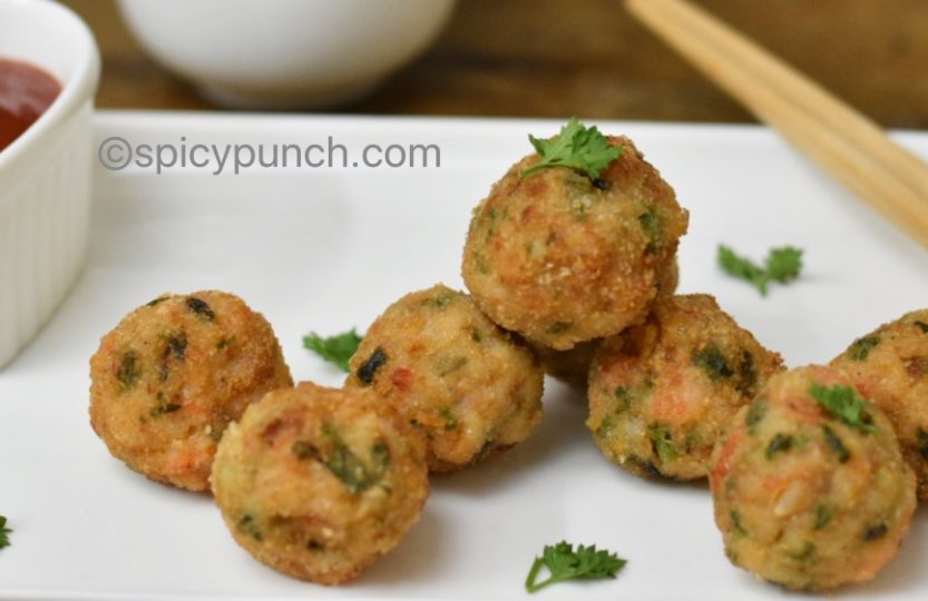 Prawn balls recipe | shrimp ball recipe | how to make fried prawn balls