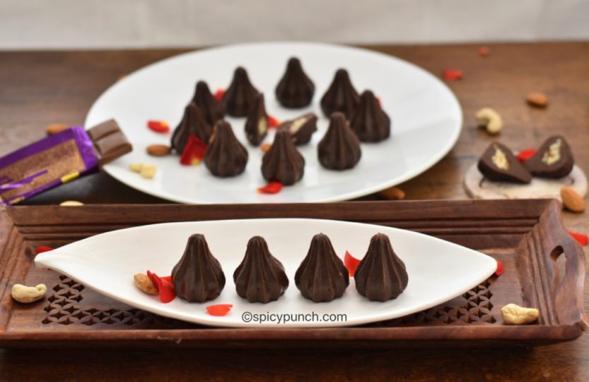 chocolate modak recipe | how to make chocolate modak recipe
