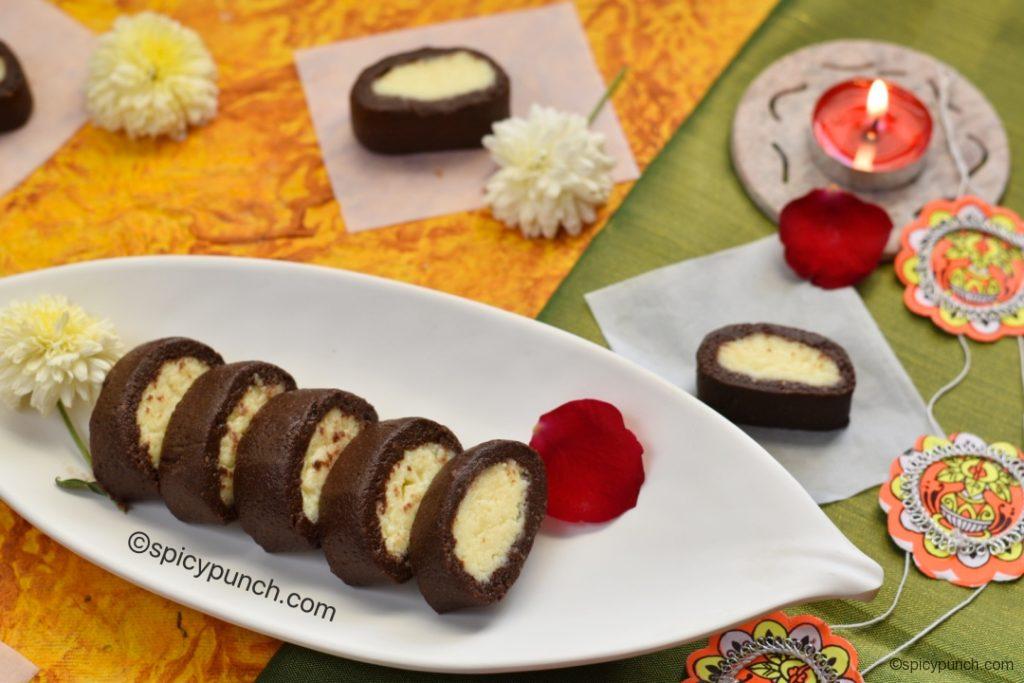 chocolate sandesh sweet - a Durga puja special bengali misti