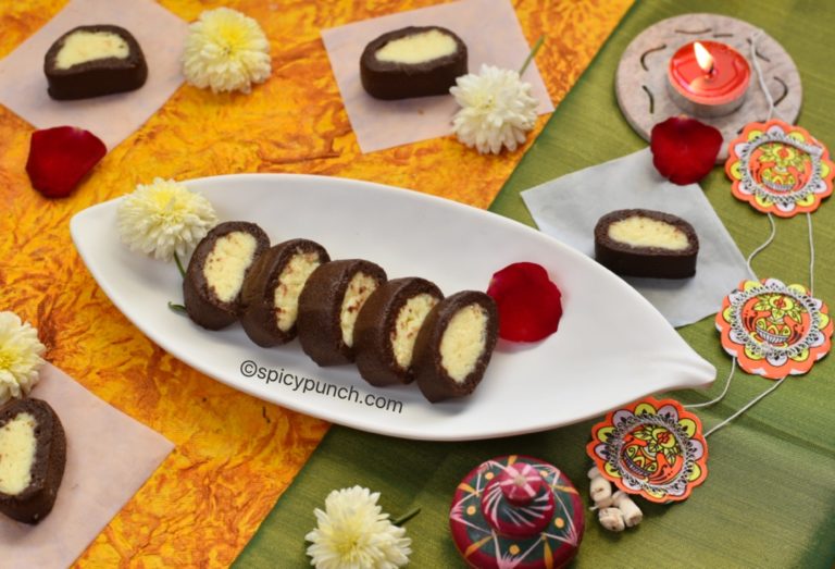 chocolate sandesh sweet - a Durga puja special bengali misti