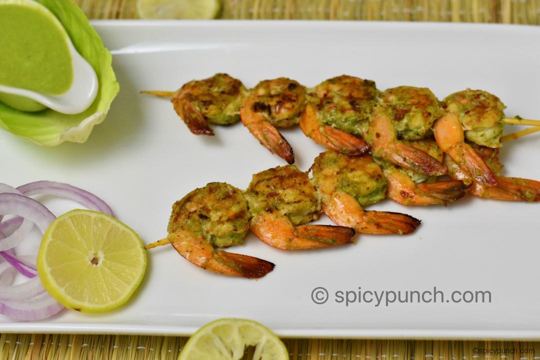 grilled prawns recipe | grilled shrimp recipe - SpicyPunch
