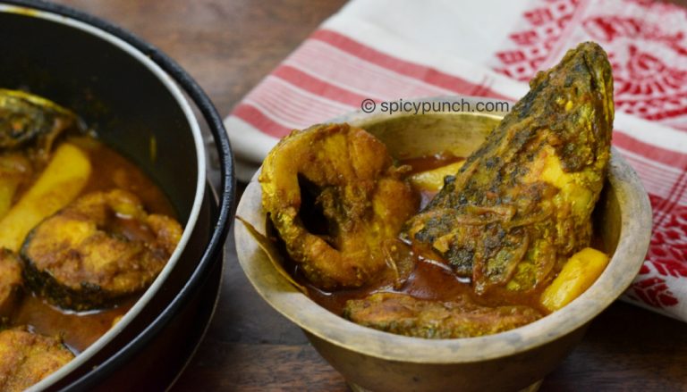 shol macher jhal jhol | bengali spicy shol fish curry recipe