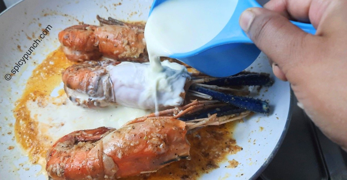 Creamy jumbo prawn recipe- a quick & easy recipe of giant shrimp