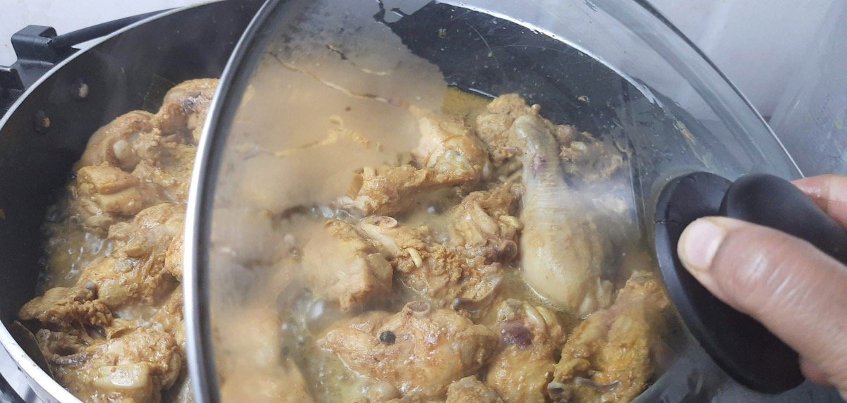 chicken korma recipe - shahi chicken qorma curry - spicypunch