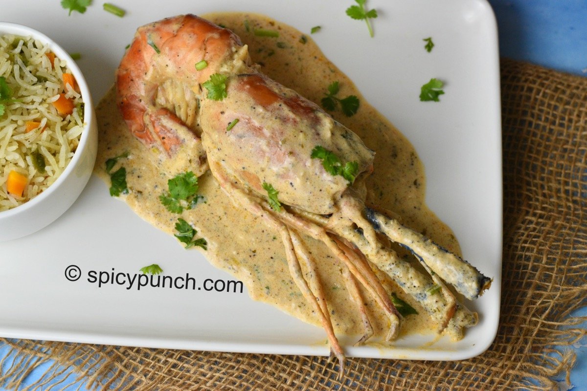Creamy jumbo prawn recipe- a quick & easy recipe of giant shrimp