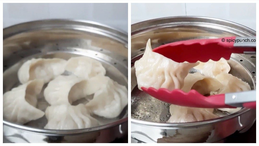 How to make chicken steamed momos recipe step by step