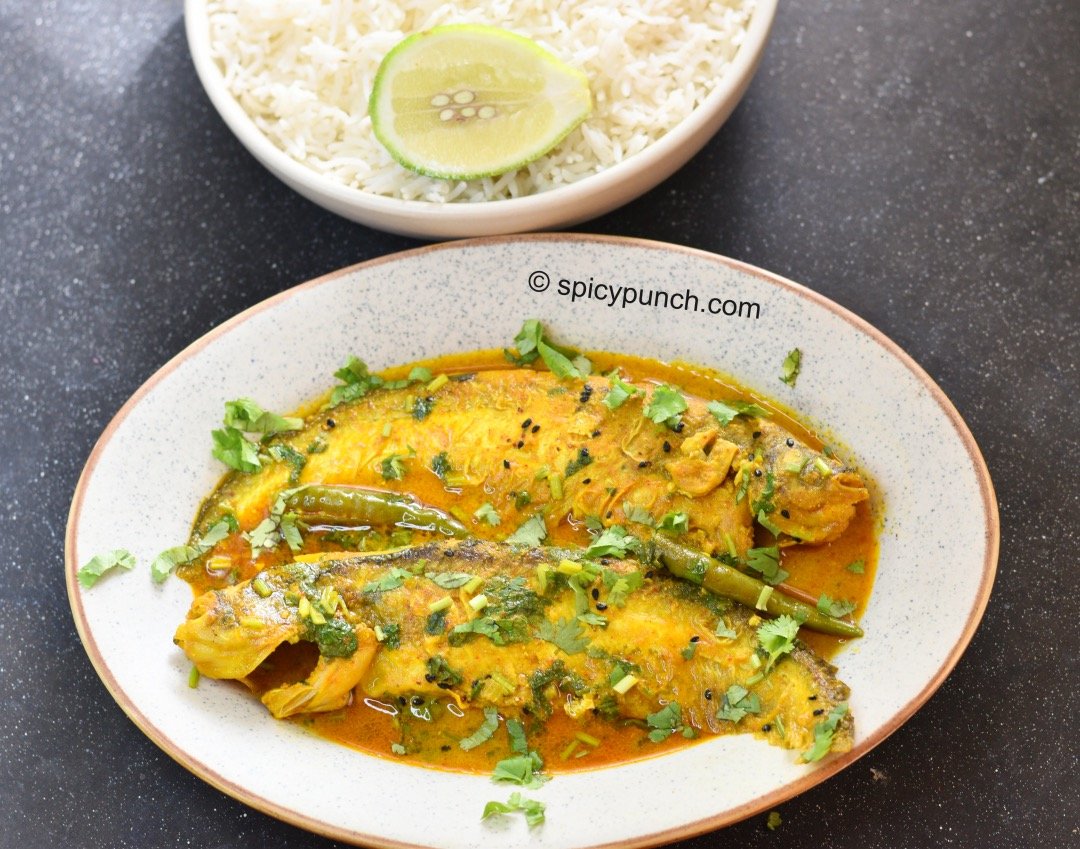 Pabda macher shorshe jhal - a bengali mustard fish curry recipe