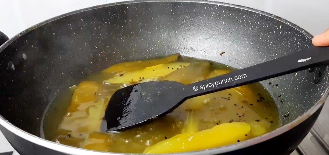 Kacha Aamer Chutney recipe - Bengali Biyebari'r style