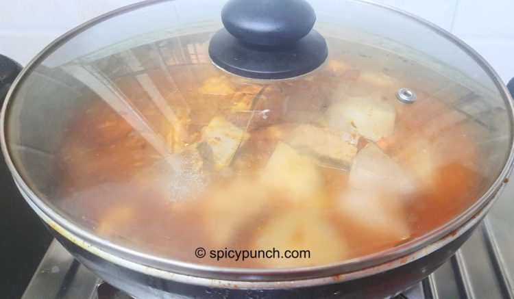 Echor Chingri recipe - Bengali Kathal Chingri recipe - Echor recipes