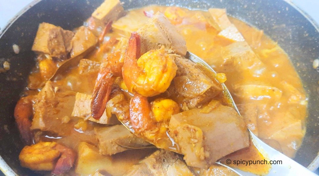 Echor Chingri recipe - Bengali Kathal Chingri recipe - Echor recipes